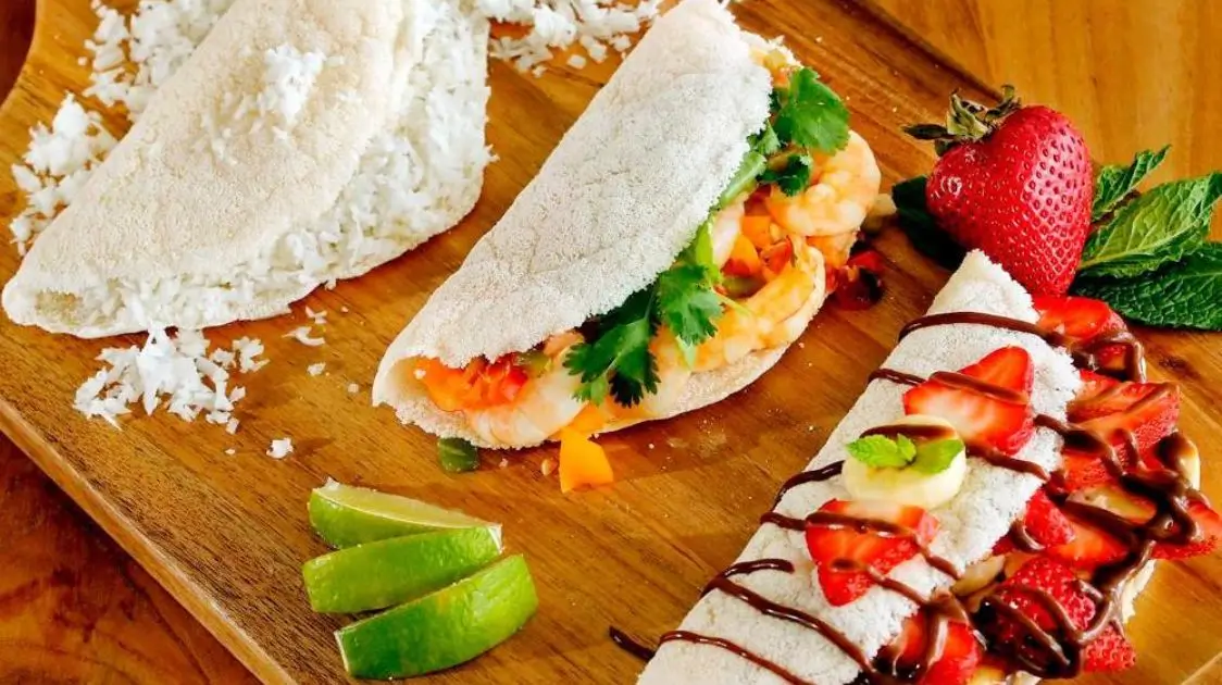 Receita tapioca recheada irresistível e fácil de fazer